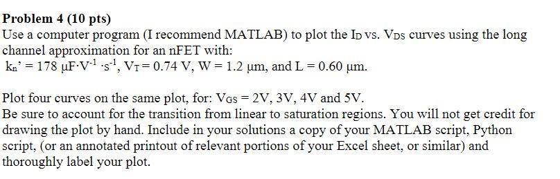 Solved Problem 4 (10 pts) Use a computer program (I | Chegg.com
