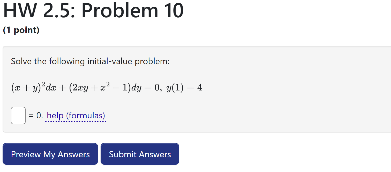 Solved Solve the following initial-value problem: | Chegg.com