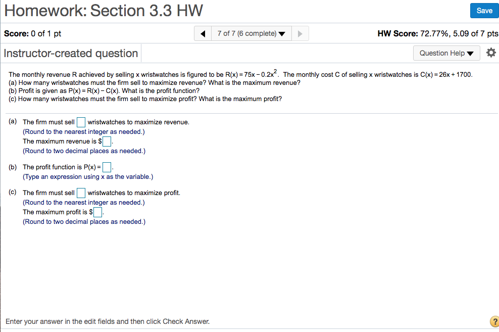 Solved Homework Section 3 3 Hw Save Score 0 Of 1 Pt 7 Of 7