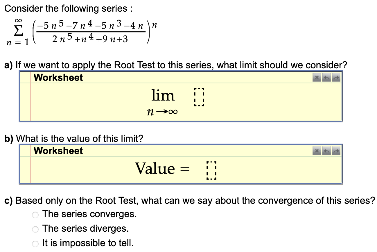 Solved Consider the following series: \\[ | Chegg.com