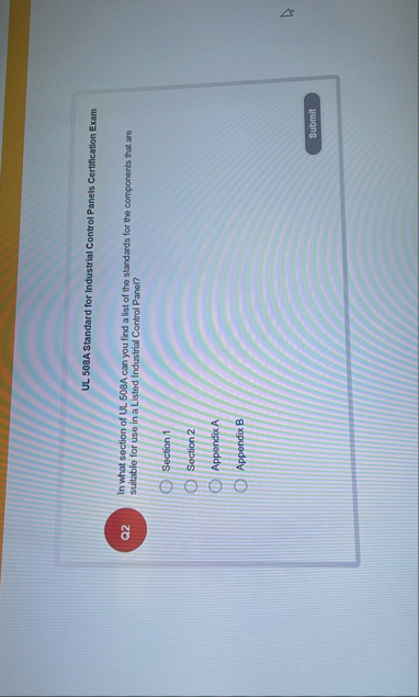 Solved UL 508A Standard for Industrial Control Panels | Chegg.com