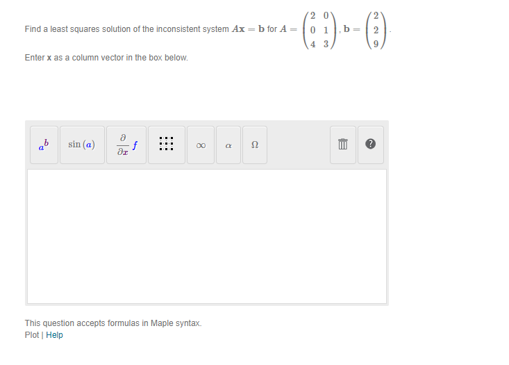 Find a least squares solution of the inconsistent | Chegg.com