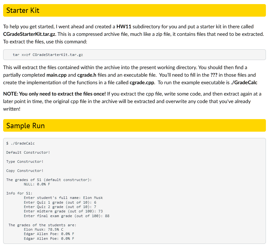Solved You are to write a program for a class with the | Chegg.com