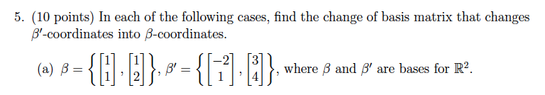 5. (10 points) In each of the following cases, find | Chegg.com