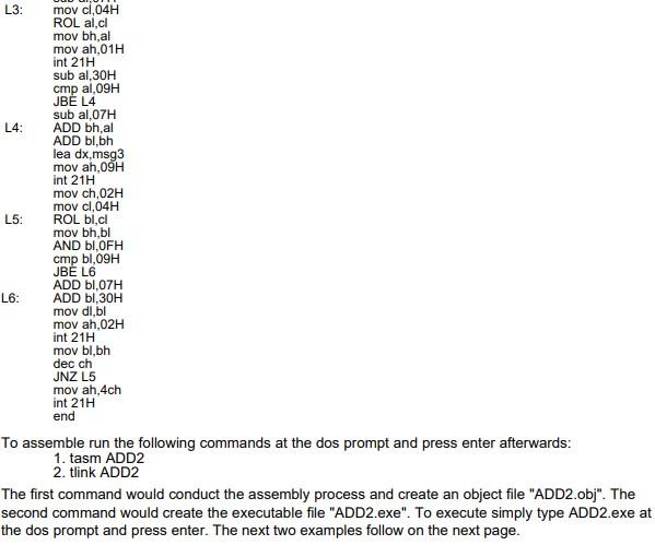 Example Program 1 This program adds two inputed | Chegg.com