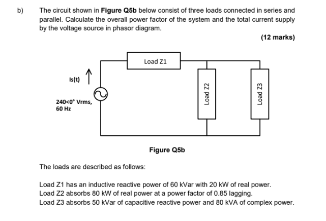 Solved b) The circuit shown in Figure Q5b below consist of | Chegg.com