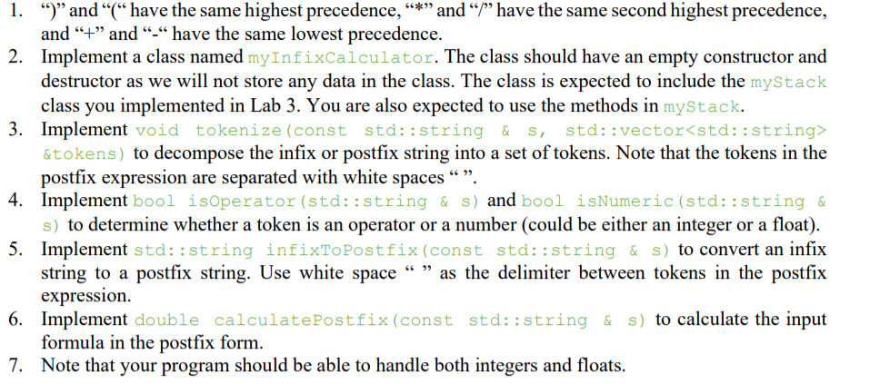 Solved c++ can you tell me void tokenize(const std::string & | Chegg.com