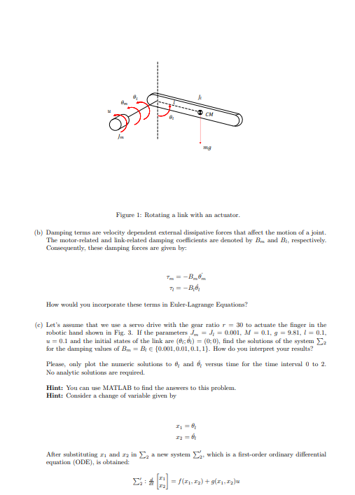 Euler-Lagrange equations for an n-DOF system, where | Chegg.com