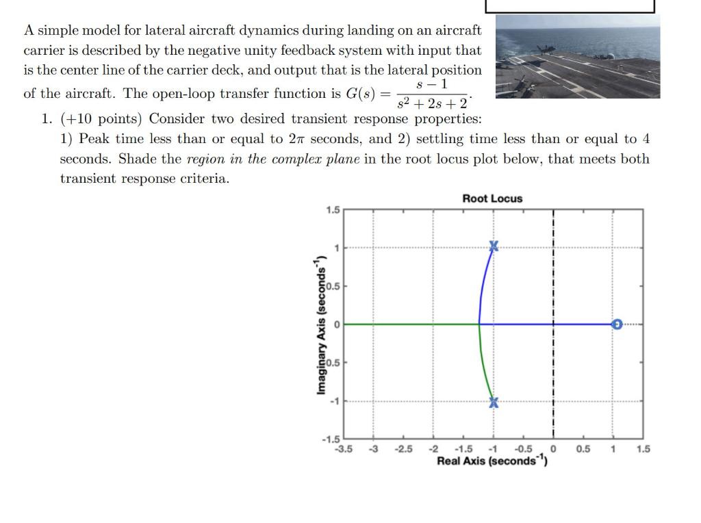 Solved A simple model for lateral aircraft dynamics during | Chegg.com