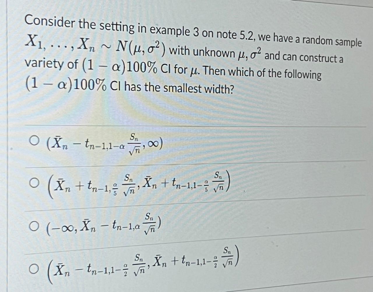 Solved Consider the setting in example 3 on note 5.2 , we | Chegg.com