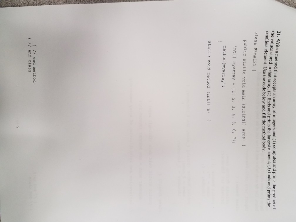 Solved Title A Method That Accepts An Array Of Integers And