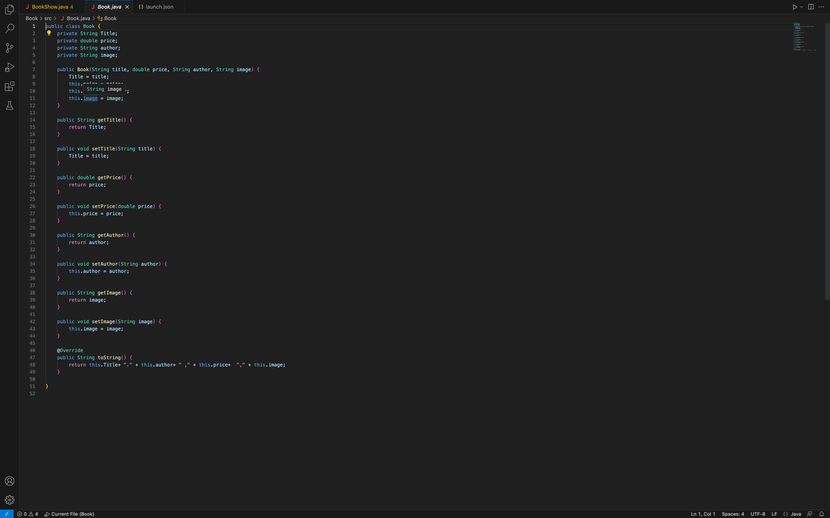 Solved 1. Read the information of Book using MyFile's | Chegg.com