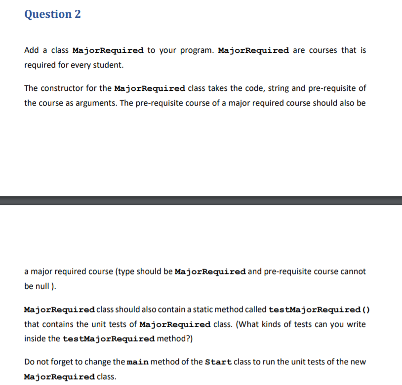 Solved Question 1 Create a Course class with the following | Chegg.com