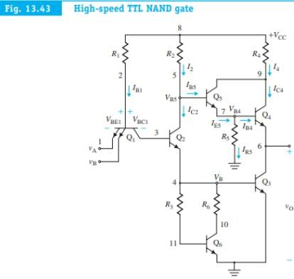 Solved 13.39 Design the high-speed TTL NAND gate of the | Chegg.com