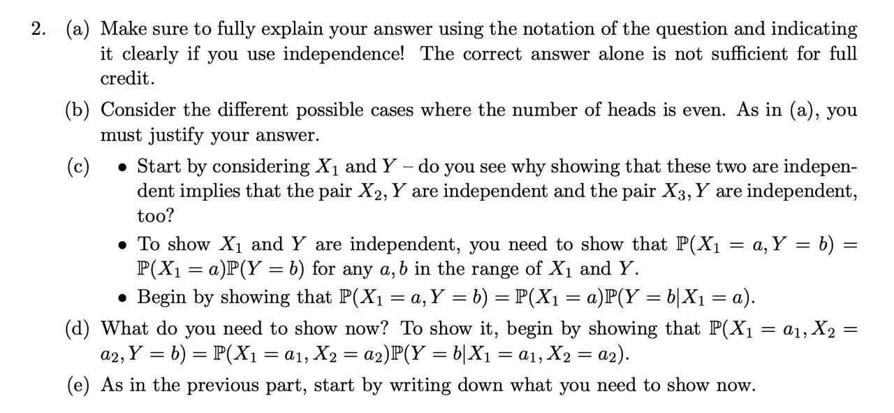 2. Suppose you toss a fair coin three times. Let | Chegg.com