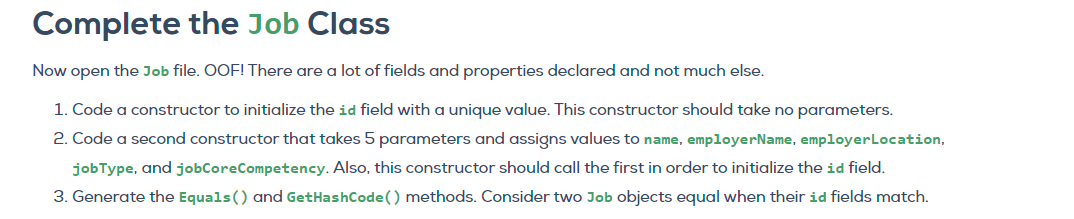 Solved Complete the Job Class Now open the Job file. OOF! | Chegg.com