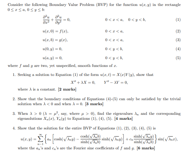 Solved Consider the following Boundary Value Problem (BVP) | Chegg.com