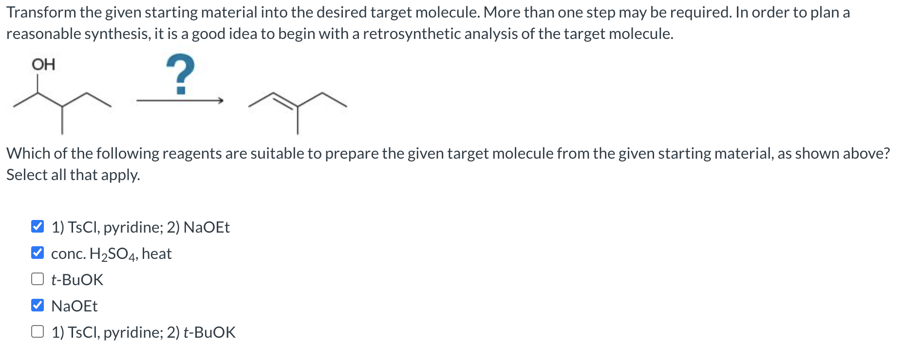 Solved Transform the given starting material into the | Chegg.com