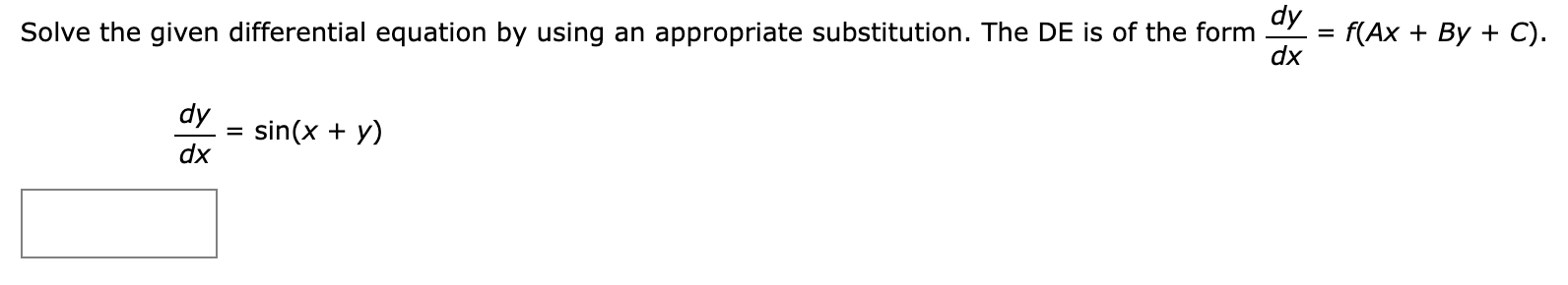 Solved Solve the given differential equation by using an | Chegg.com