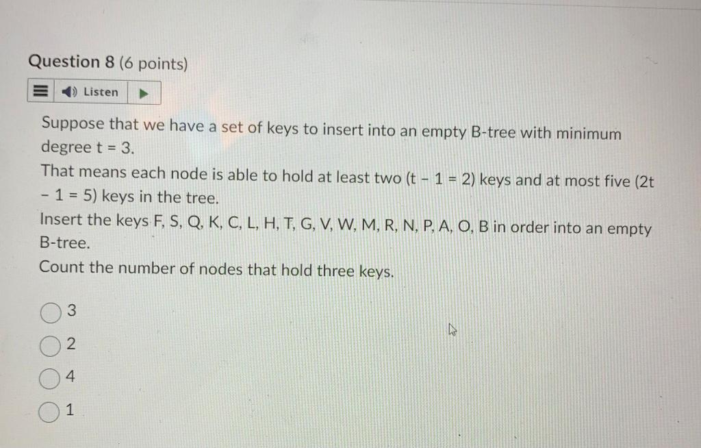 Solved Suppose that we have a set of keys to insert into an | Chegg.com
