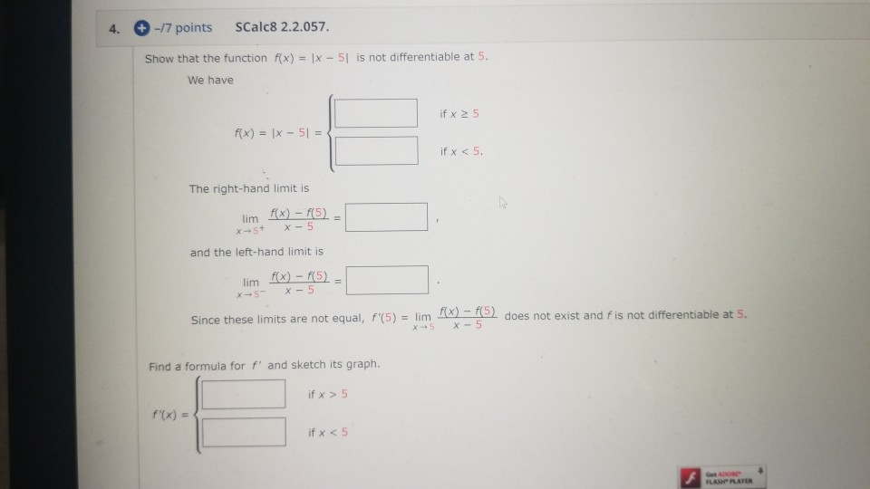Solved 4. + -17 points Calc8 2.2.057. Show that the function | Chegg.com