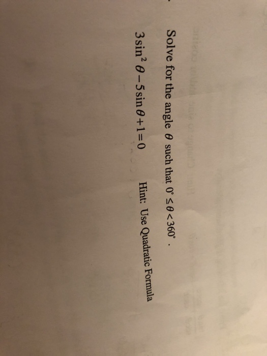 Solved solve for the angle theta such that 0 degrees less | Chegg.com