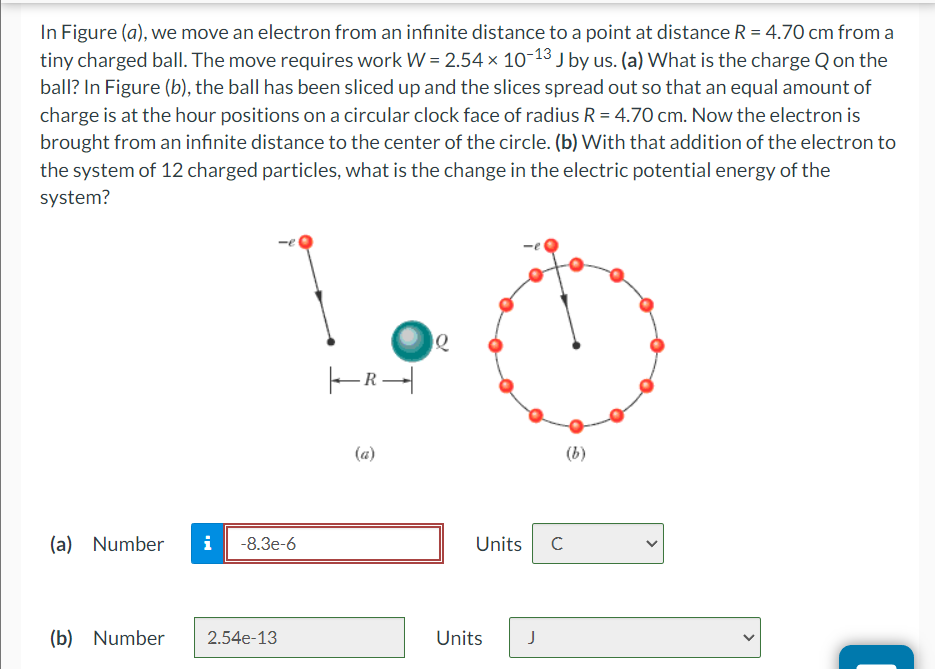 Solved In Figure (a), we move an electron from an infinite | Chegg.com