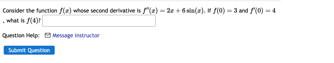 Solved Consider the function f(x) ﻿whose second derivative | Chegg.com