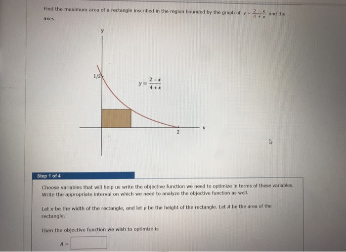 Solved Find the maximum area of a rectangle inscribed in the | Chegg.com
