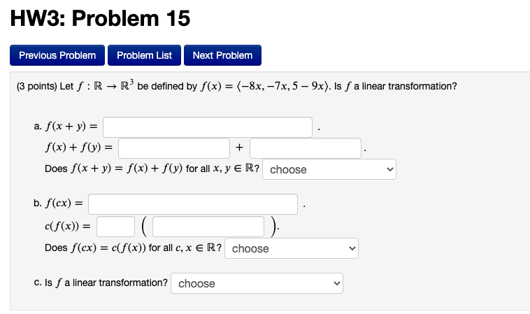 Solved HW3: Problem 15 Previous Problem Problem List Next | Chegg.com