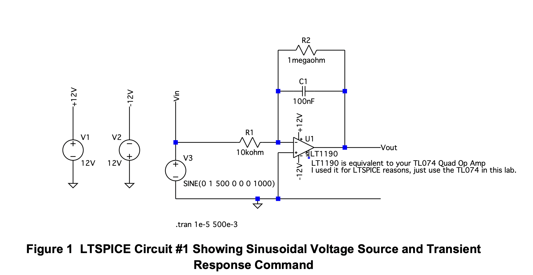 tran 1e−5500e−3 Figure 1 LTSPICE Circuit \#1 Showing | Chegg.com