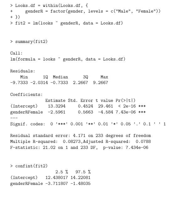 Solved 1. This question refers to the Looks vs Personality | Chegg.com