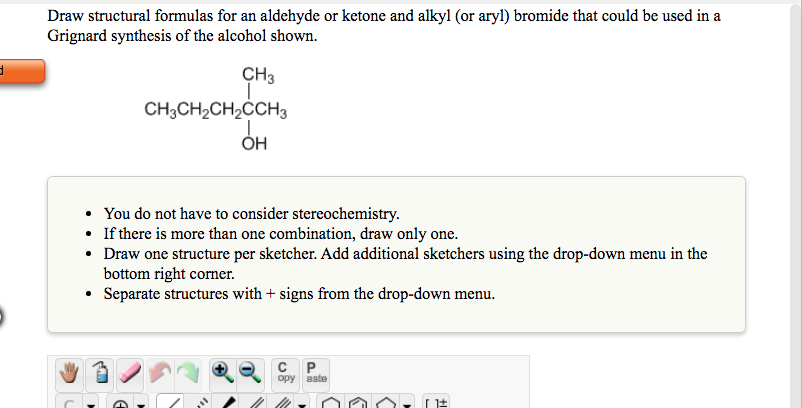 Solved Draw structural formulas for an aldehyde or ketone | Chegg.com