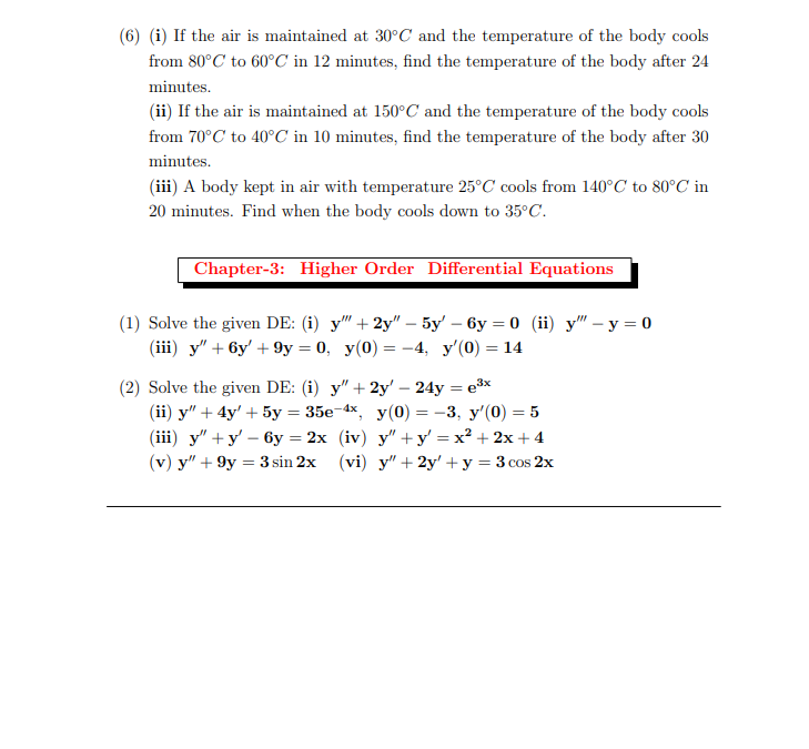 Solved Differential Equations (Math-336)(20241) Home Work-I | Chegg.com