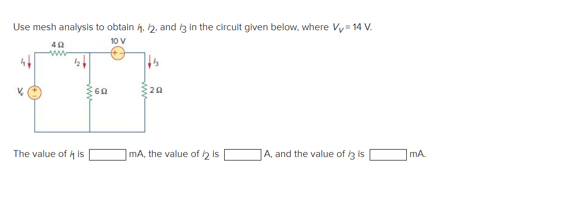 Solved Use mesh analysis to obtain i1,i2, and i3 in the | Chegg.com