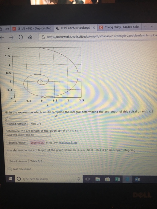 Solved S (81/2 +100-Step-by-Step LON-CAPA c2-ardlengtt C | Chegg.com