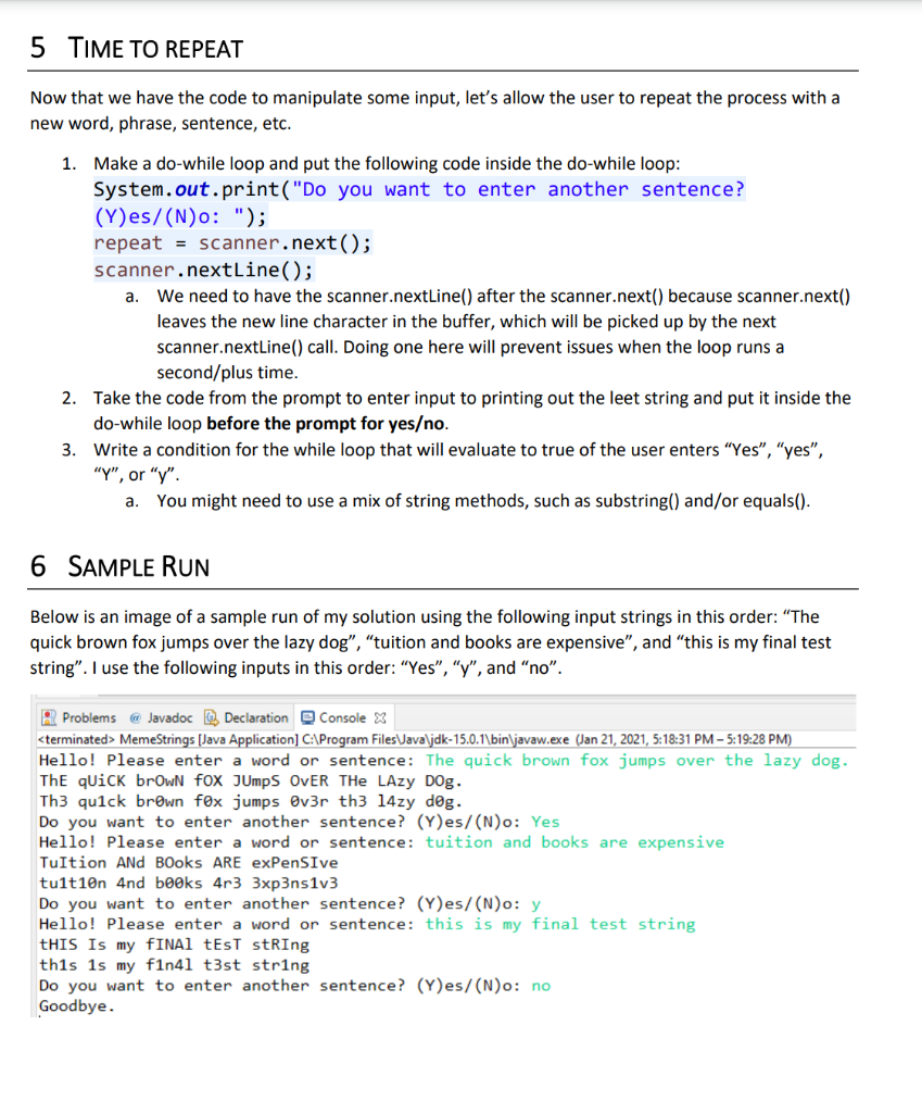 Solved Lab 3A: Meme Strings Summary: In this lab, you will | Chegg.com