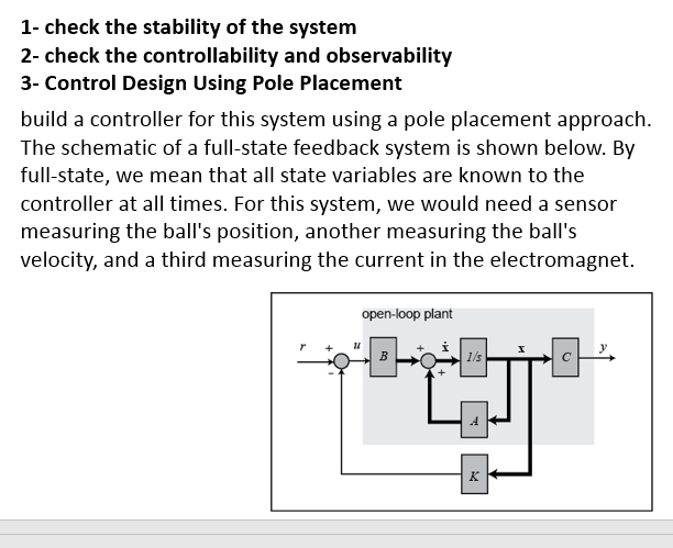 1- check the stability of the system 2- check the | Chegg.com