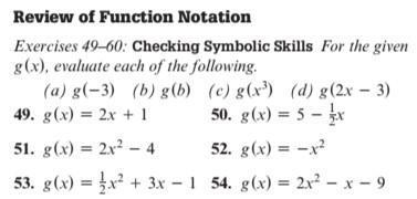 Solved Review of Function Notation Exercises 49–60: Checking | Chegg.com