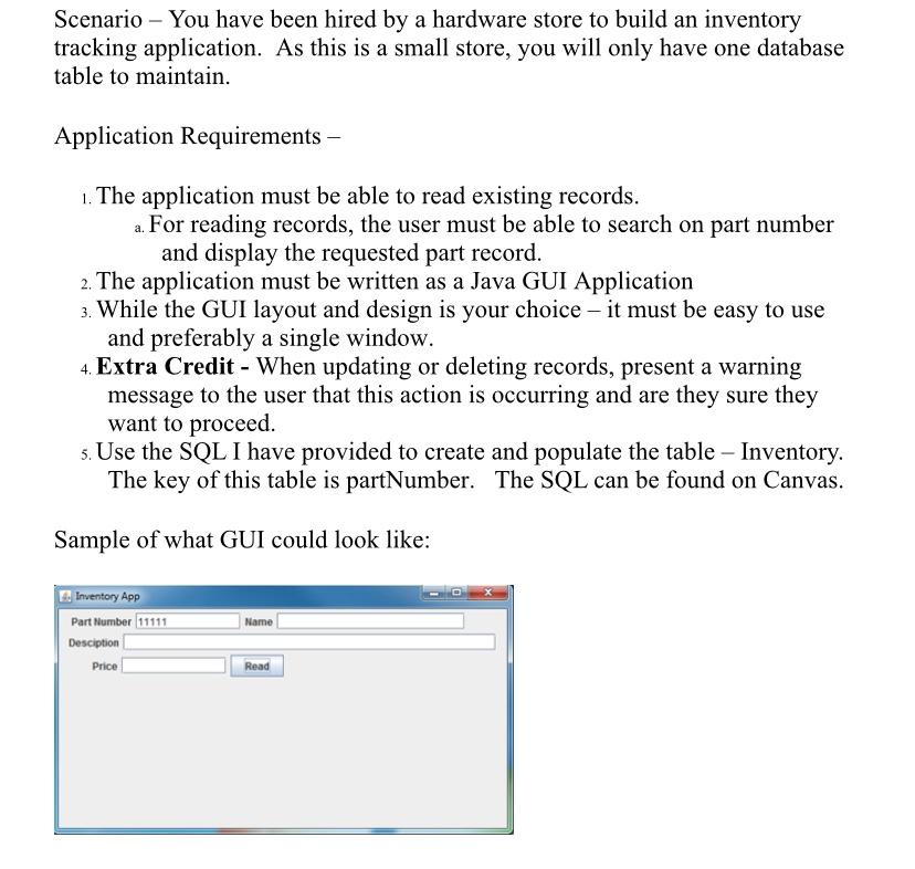 Solved Scenario - You have been hired by a hardware store to | Chegg.com