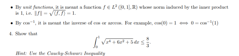 Solved • By unit functions, it is meant a function f € L([0, | Chegg.com