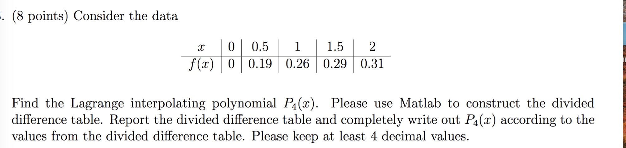 Solved I would appreciate any help in creating a matlab code | Chegg.com
