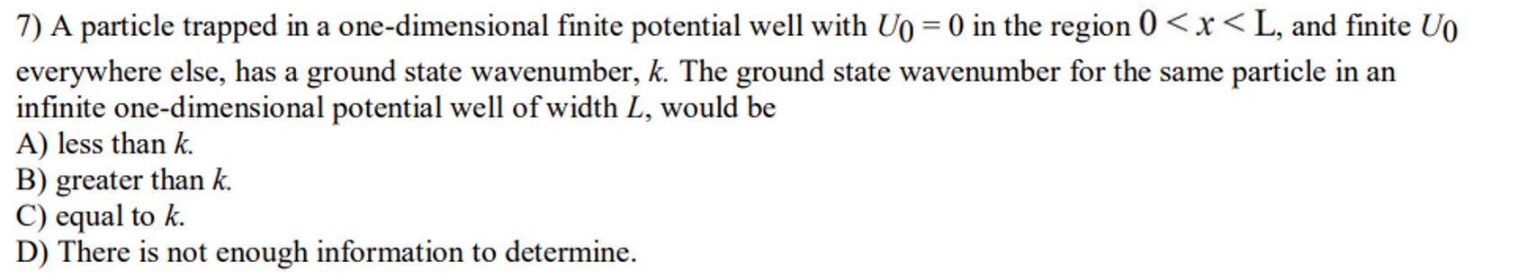 Solved A particle trapped in a one-dimensional finite | Chegg.com