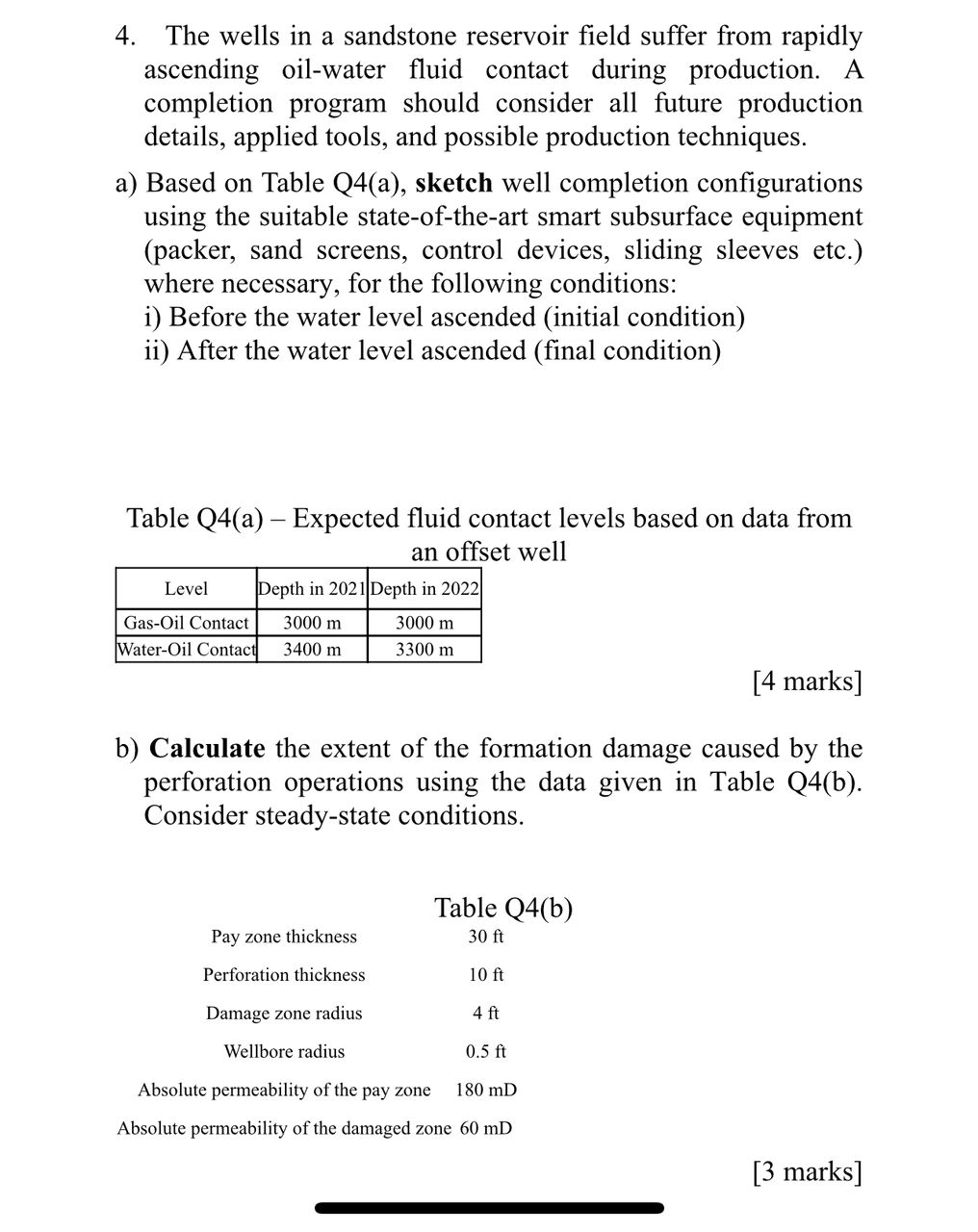 Solved The wells in a sandstone reservoir field suffer from | Chegg.com