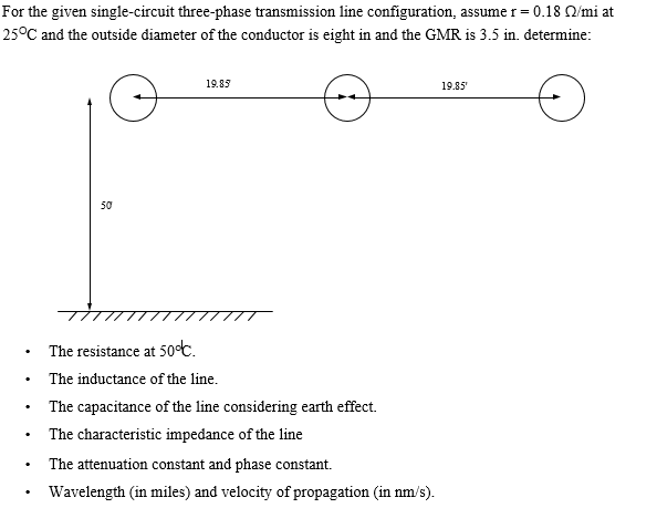 Solved = For the given single-circuit three-phase | Chegg.com