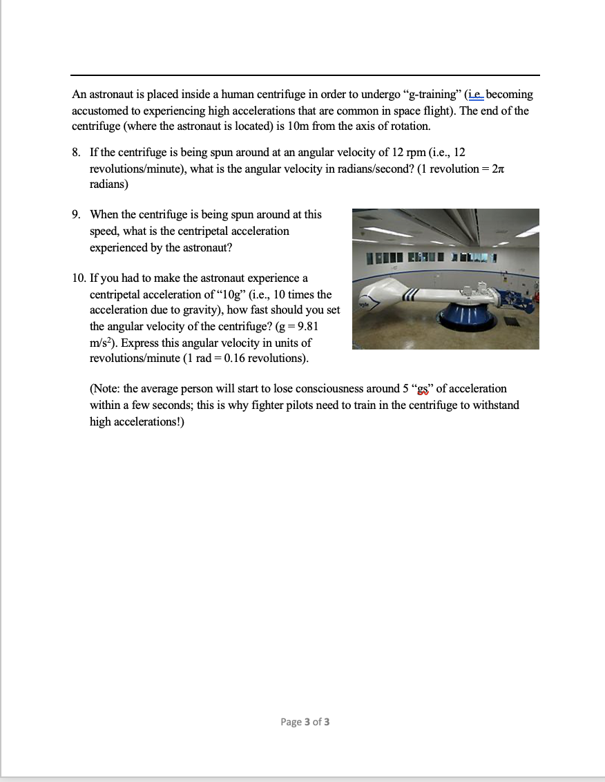 Solved HW 1 - Linear and Angular Kinematics Please use the | Chegg.com