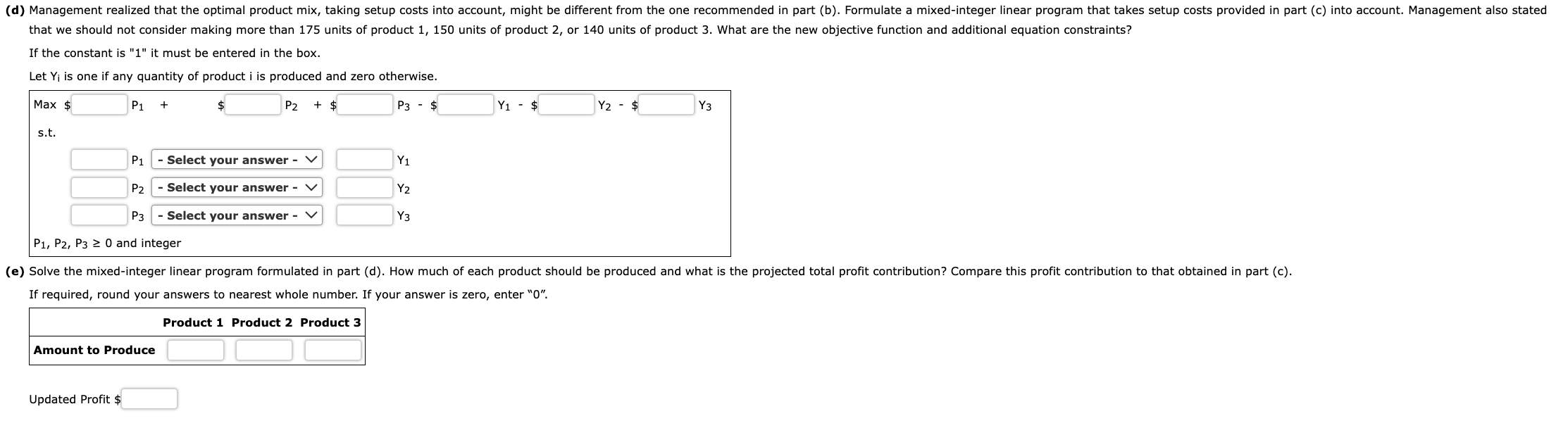 Solved (a) Formulate a linear programming model for | Chegg.com
