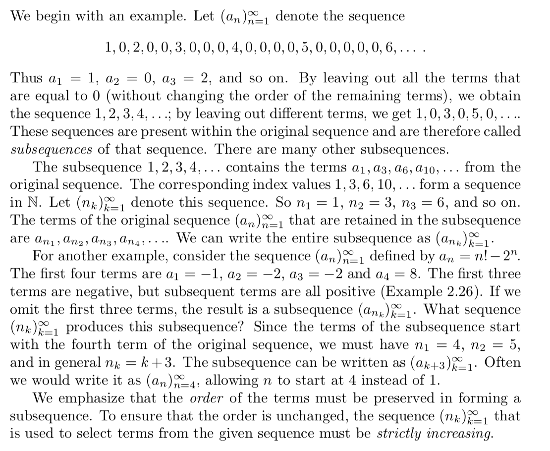 Solved 1.a)Prove that every subsequence of an increasing | Chegg.com