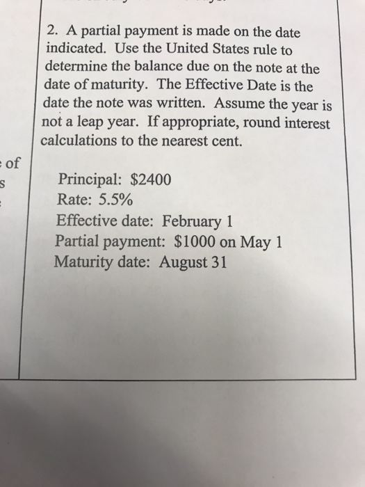 Solved 2. A partial payment is made on the date indicated. | Chegg.com