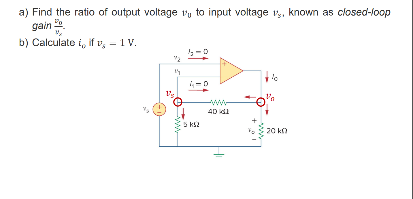 Solved code class="asciimath">av_(0) ﻿to input voltage | Chegg.com